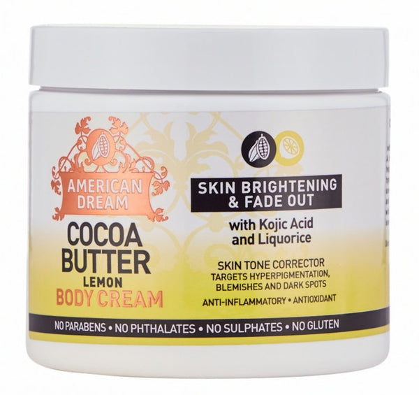 American Dream Cocoa Butter Lemon Body Cream - 16 OZ – Cabrini Cosmetics